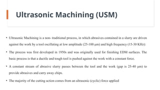 USM is mechanical material removal process | PPTX