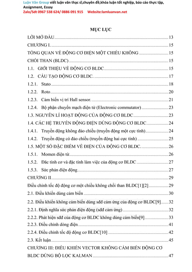Đồ án Tìm hiểu phương pháp điều khiển véc tơ không cảm biến cho động cơ ...
