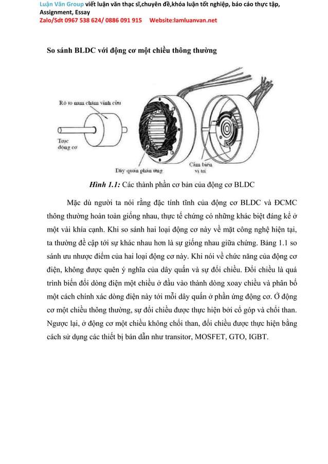 Đồ án Tìm hiểu phương pháp điều khiển véc tơ không cảm biến cho động cơ BLDC dùng bộ Kalman | DOC