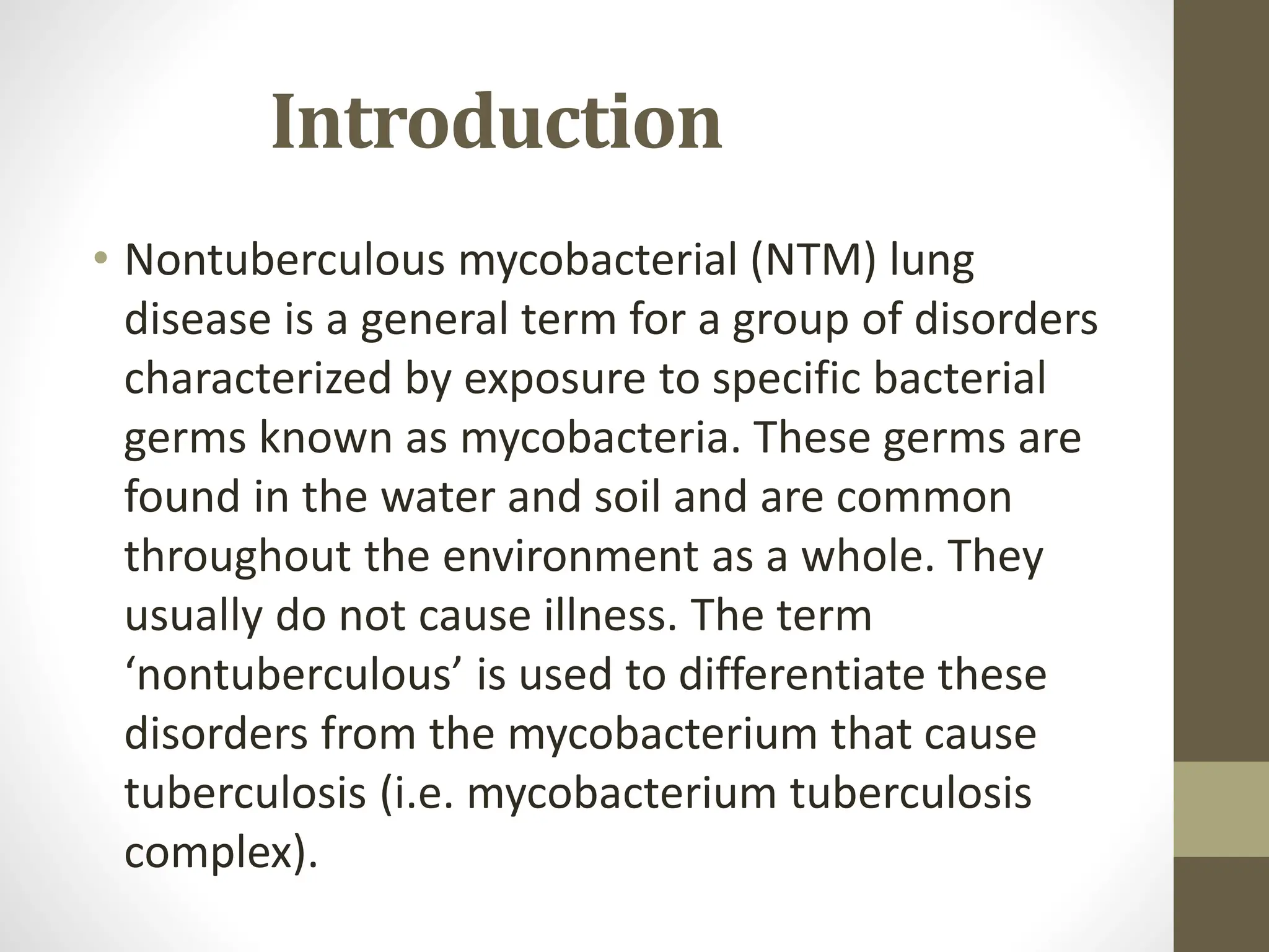 Non Tuberculous Pulmonary disease .pptx