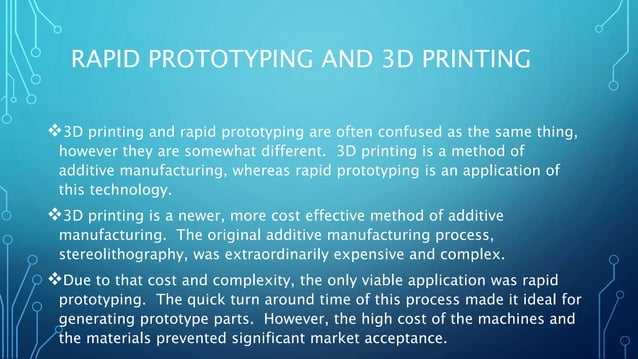 Rapid Prototyping- Non-Traditional Manufacturing Processes | PPT