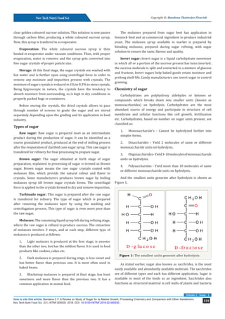 A Review on Study of Sugar for its Market Growth Processing Chemistry ...