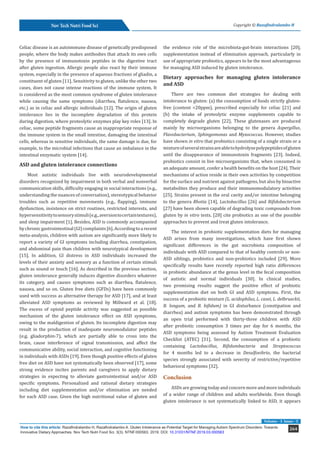 Gluten Intolerance as Potential Target for Managing Autism Spectrum ...