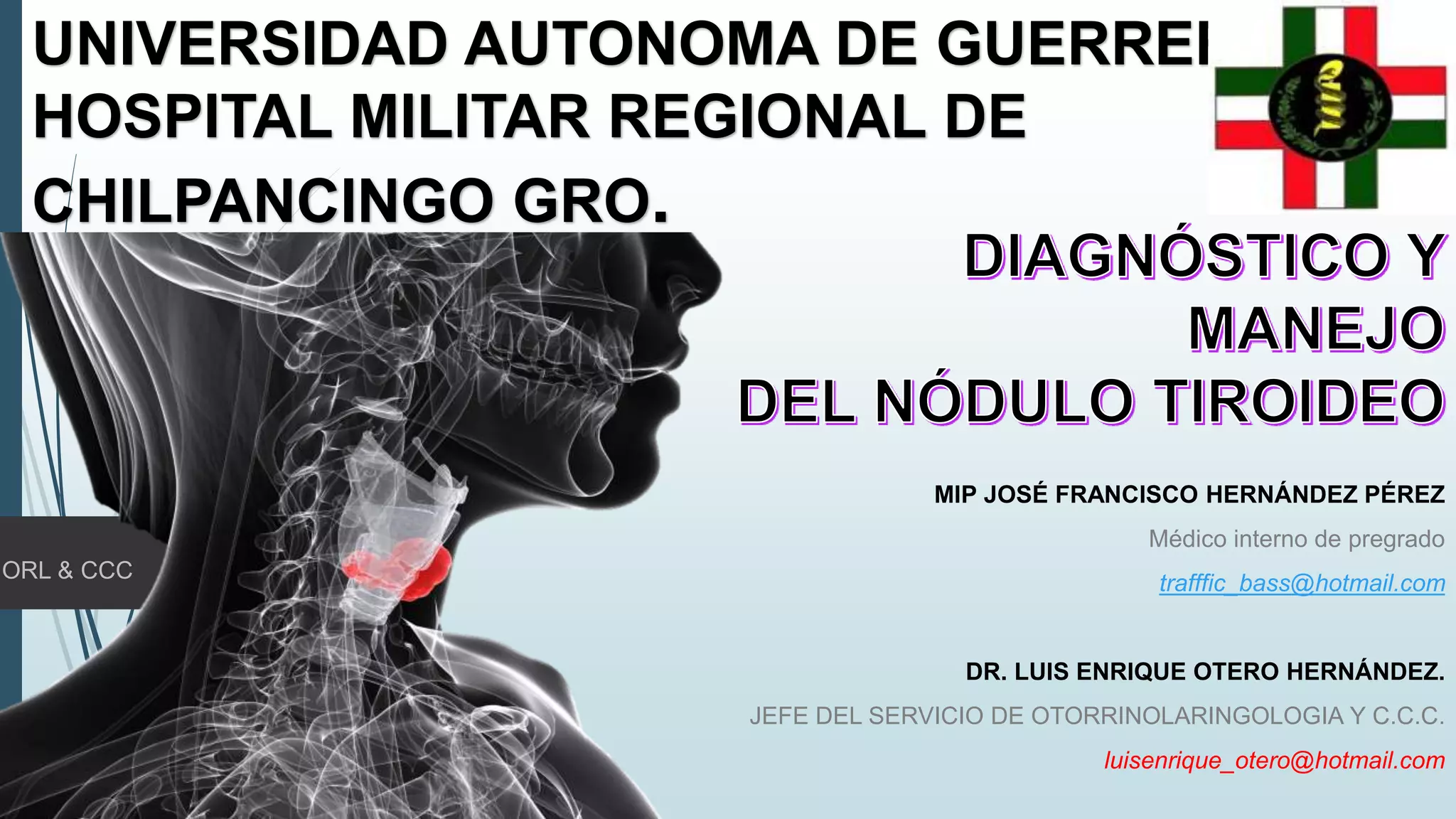 Diagnóstico y manejo del nódulo tiroideo | PPTX
