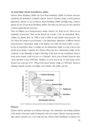Various Non-conventional machining Process | DOCX