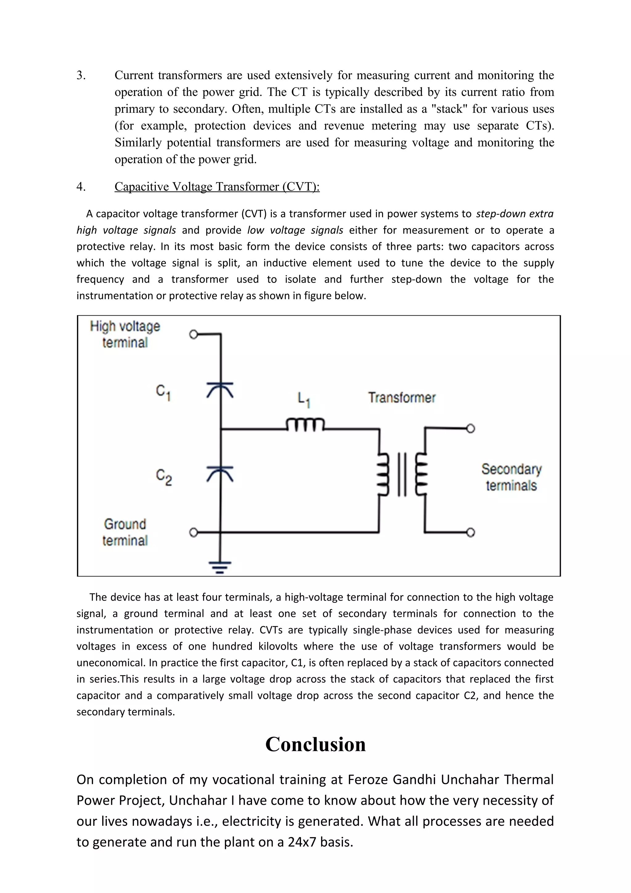 Ntpc vocational training project report sipat | DOC