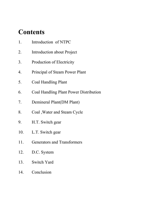 Ntpc vocational training project report sipat | DOC | Power and Energy Industry | Industries