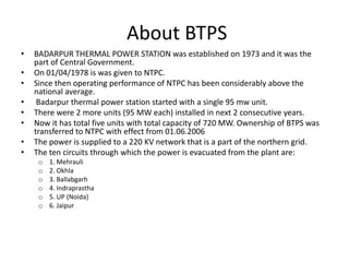 Ntpc badarpur summer training | PPT