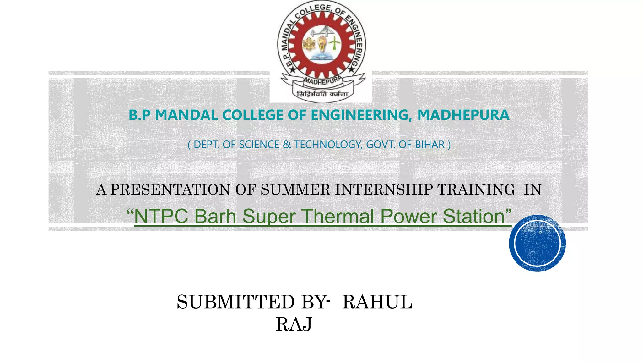 NTPC Barh Training Report .pptx