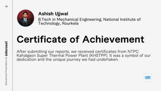 NTPC Internship Experience | PDF