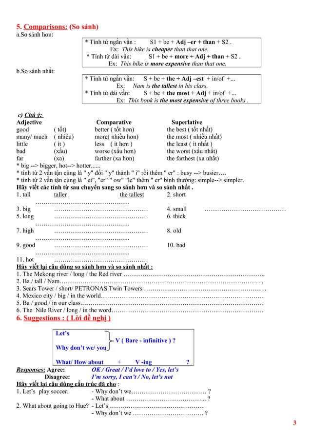 N tập hkii tiếng anh lớp 6 (with key) | PDF