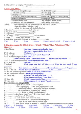 N tập hkii tiếng anh lớp 6 (with key) | PDF