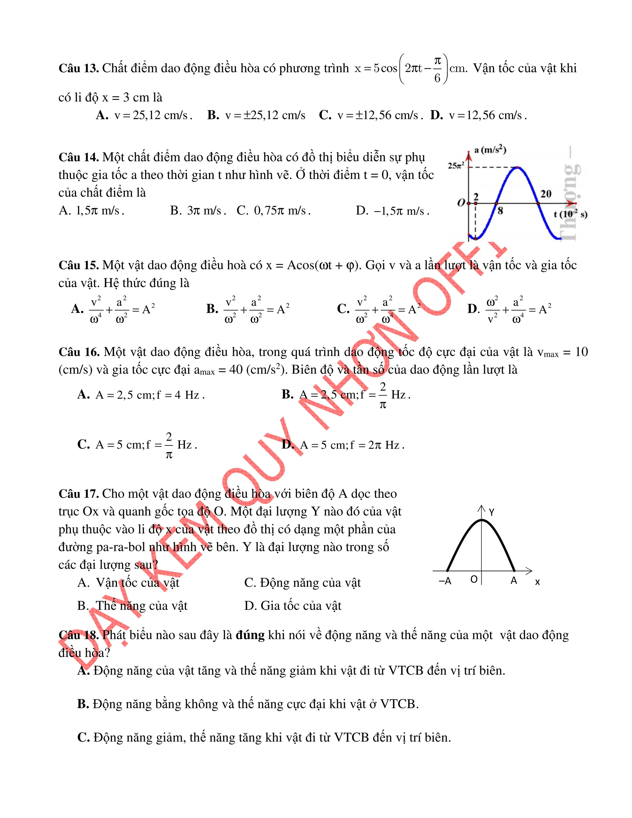 ĐỀ ÔN TẬP KIỂM TRA GIỮA HỌC KÌ 1 MÔN VẬT LÍ 11 – KẾT NỐI TRI THỨC NĂM HỌC 2023 – 2024 (MA SO TAI ...