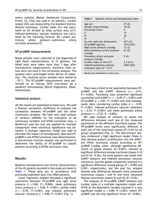 NT-proBNP as a tool to stratify disease severity in pulmonary arterial ...