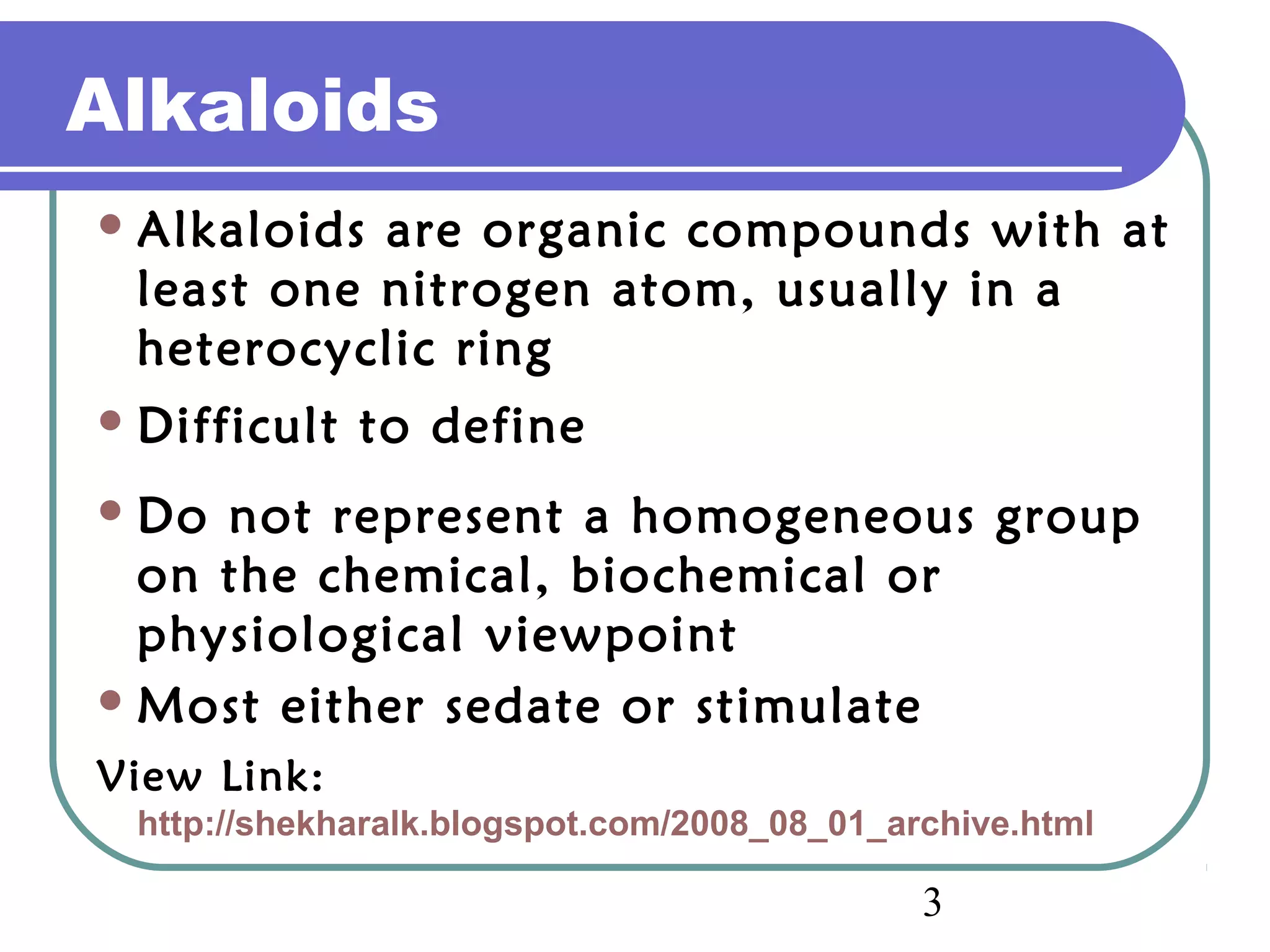Alkaloids | PPT