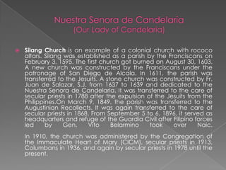 Ntra. sra. de candelaria silang | PPTX