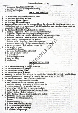 Ntrca english lecturer all written question and solution [www.itmona ...