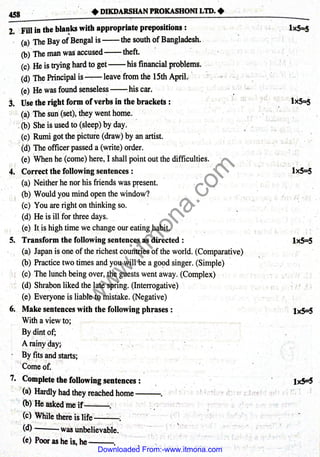 Ntrca school english written question and solution [www.itmoa.com] | PDF