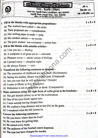 Ntrca school english written question and solution [www.itmoa.com] | PDF