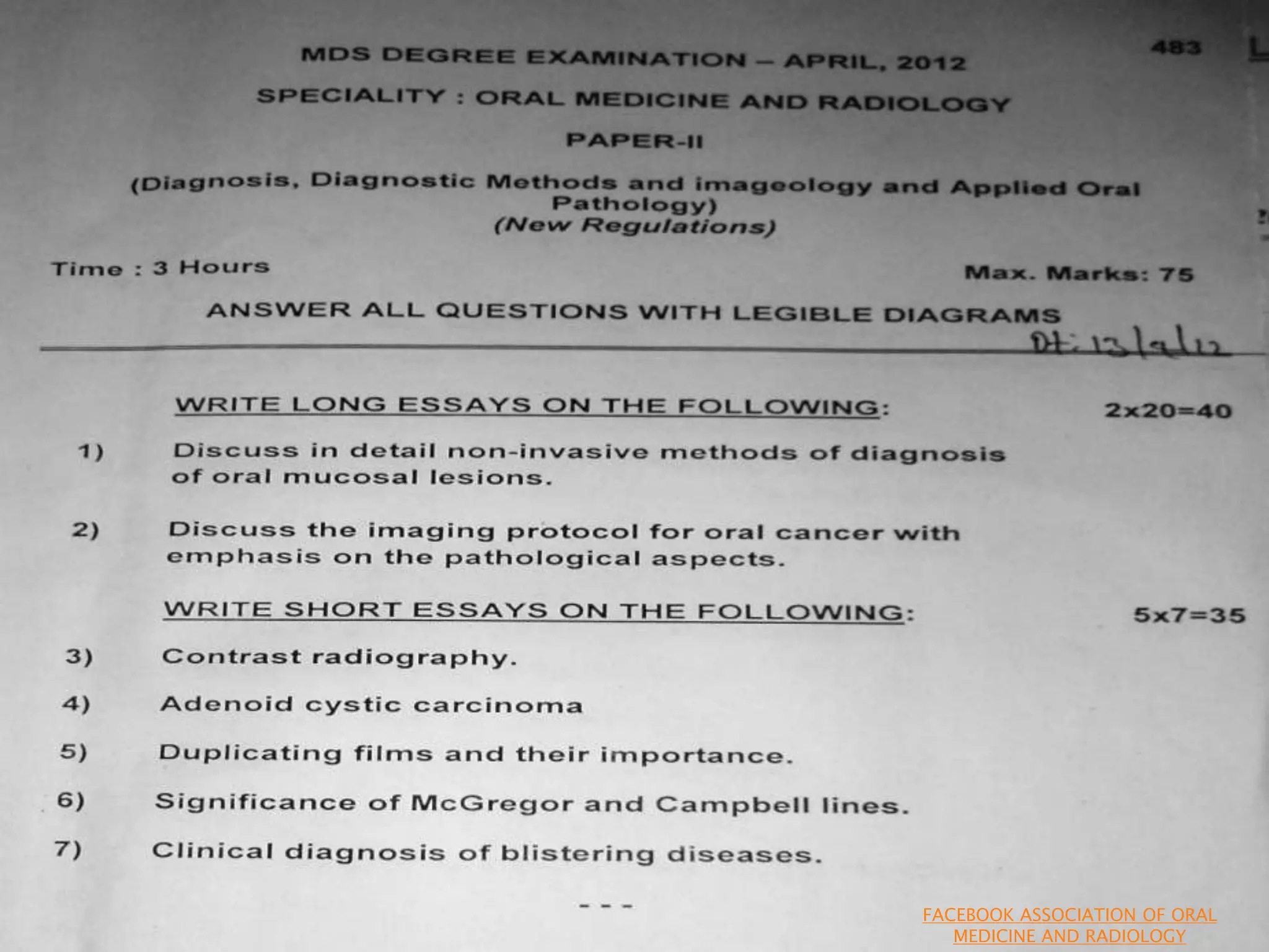 Ntr uhs mds question papers..... | PDF