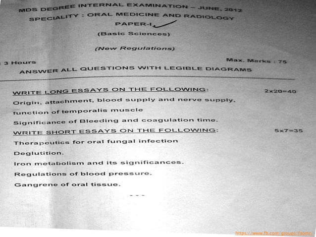 Ntr uhs mds question papers..... | PDF