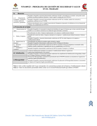 NTS-009.pdf norma boliviana de pgsst version 2023 | PDF