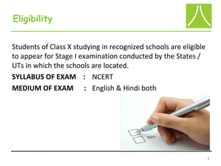 National Talent Search Examination | PPT
