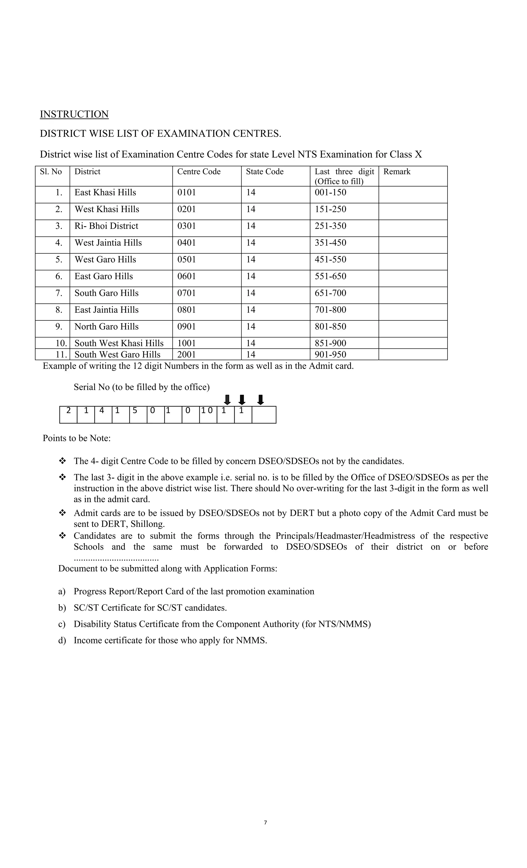 Ntse print application | PDF