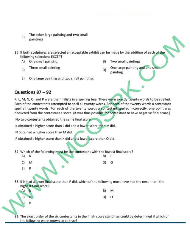Nts gat general past papers (1) | PDF | Heart and Cardiovascular ...