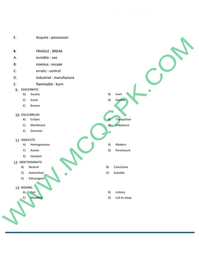 Nts gat general past papers (1) | PDF | Heart and Cardiovascular Diseases | Diseases and Conditions
