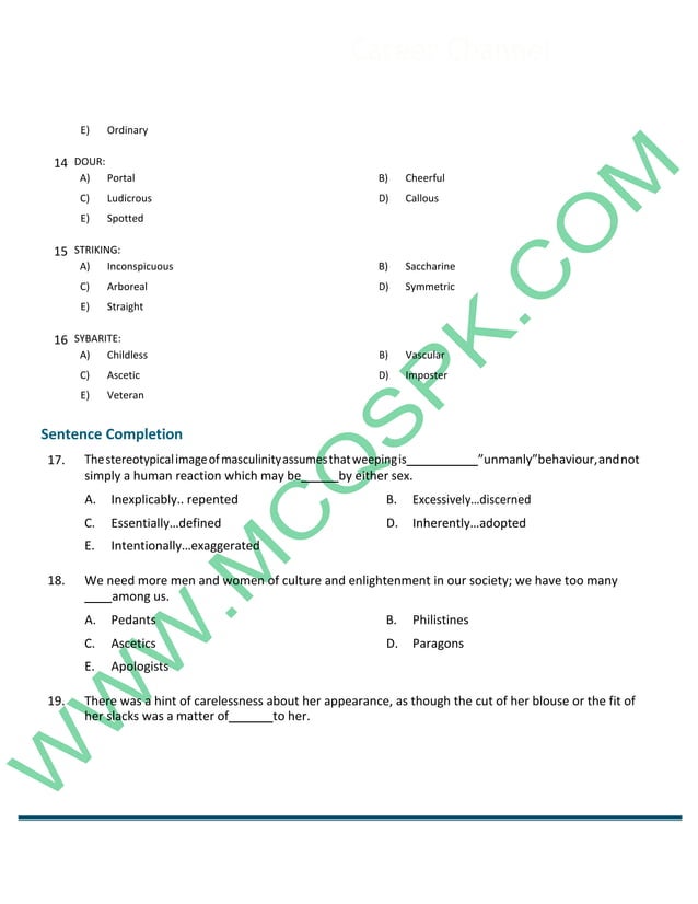 Nts gat general past papers (1) | PDF | Heart and Cardiovascular ...