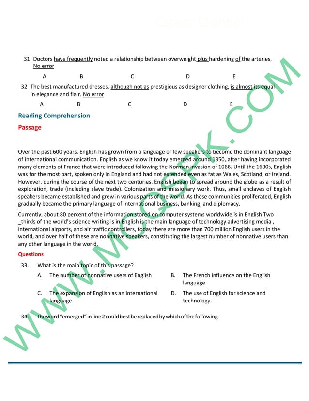 Nts gat general past papers (1) | PDF | Heart and Cardiovascular ...