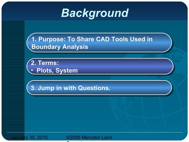 Boundary Analysis Using Autocad | PPT | Geography | Science