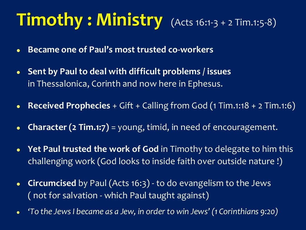 New Testament Survey no.25: Paul - First Letter to Timothy