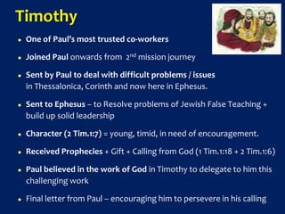 New Testament Survey no.27: Paul - Second Letter to Timothy | PPTX