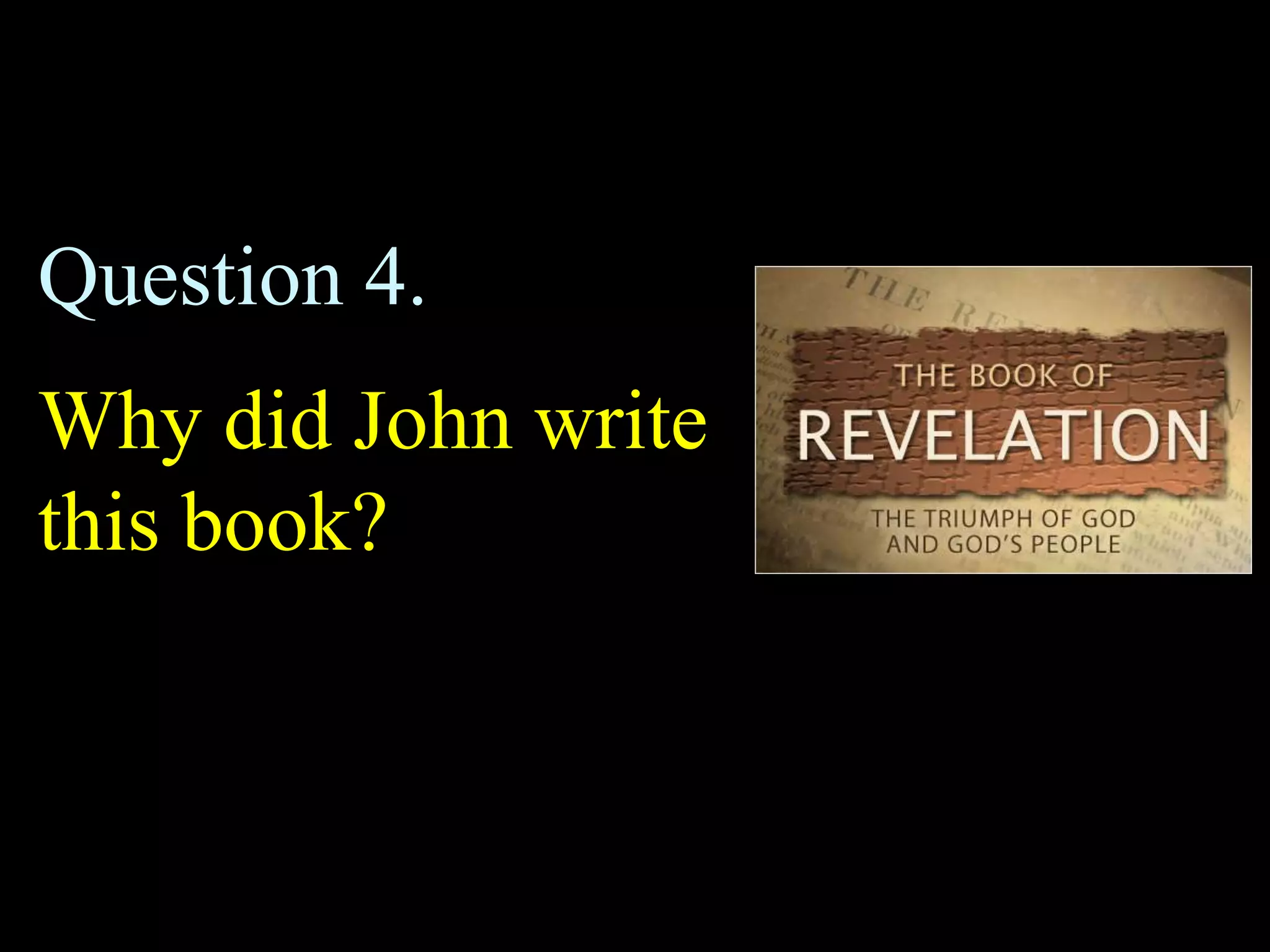 New Testament Survey no.8: John - Book of Revelation | PPTX