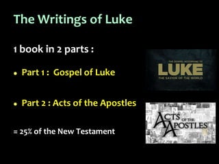 New Testament Survey - no.9: Luke - His Gospel Account | PPTX ...