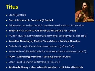 New Testament Survey no.26: Paul - Letter to Titus | PPTX