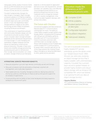 NTT Communications Delivers Object Storage to Enterprise Cloud Service with Cloudian HyperStore ...