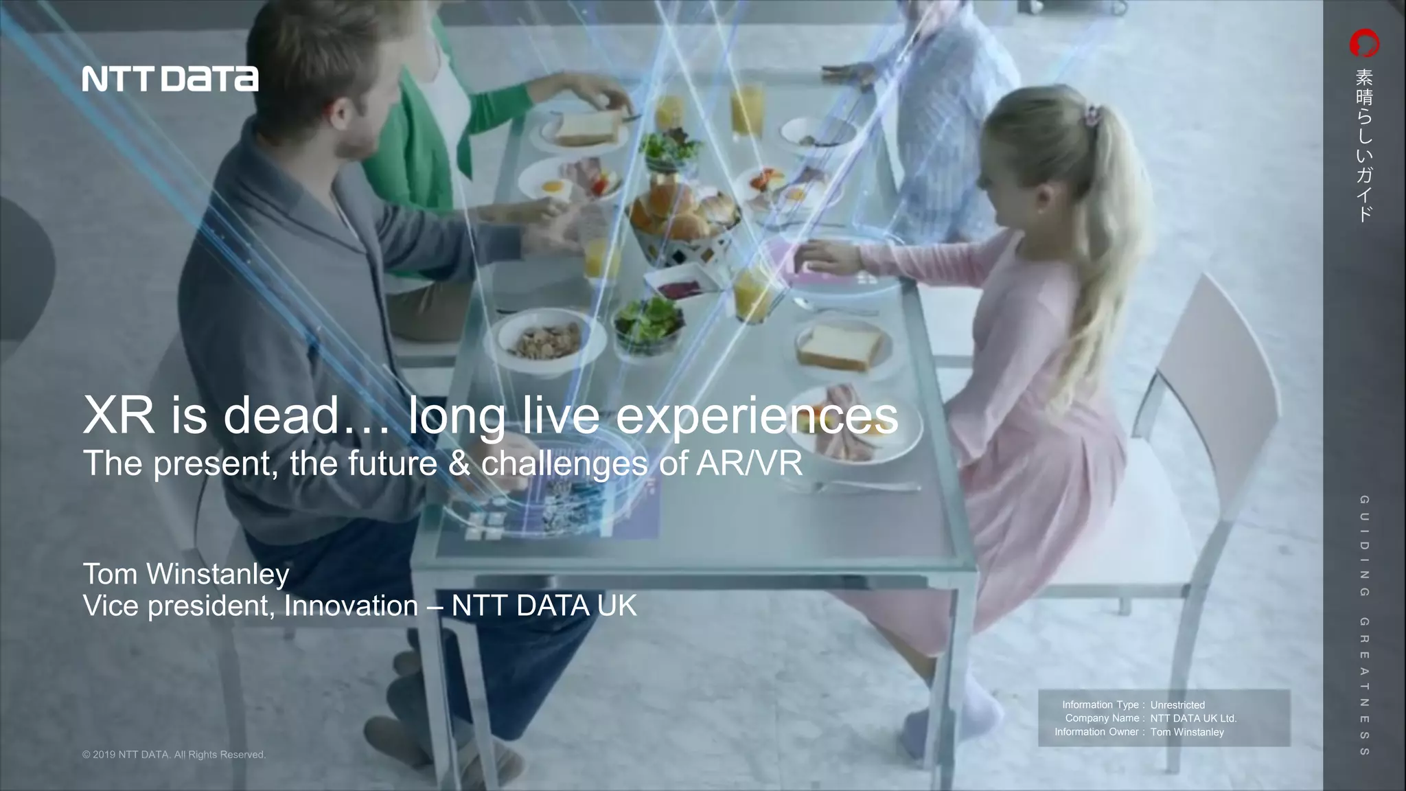 Ntt DATA introduction to immersive experiences for Cambridge Wireless ...