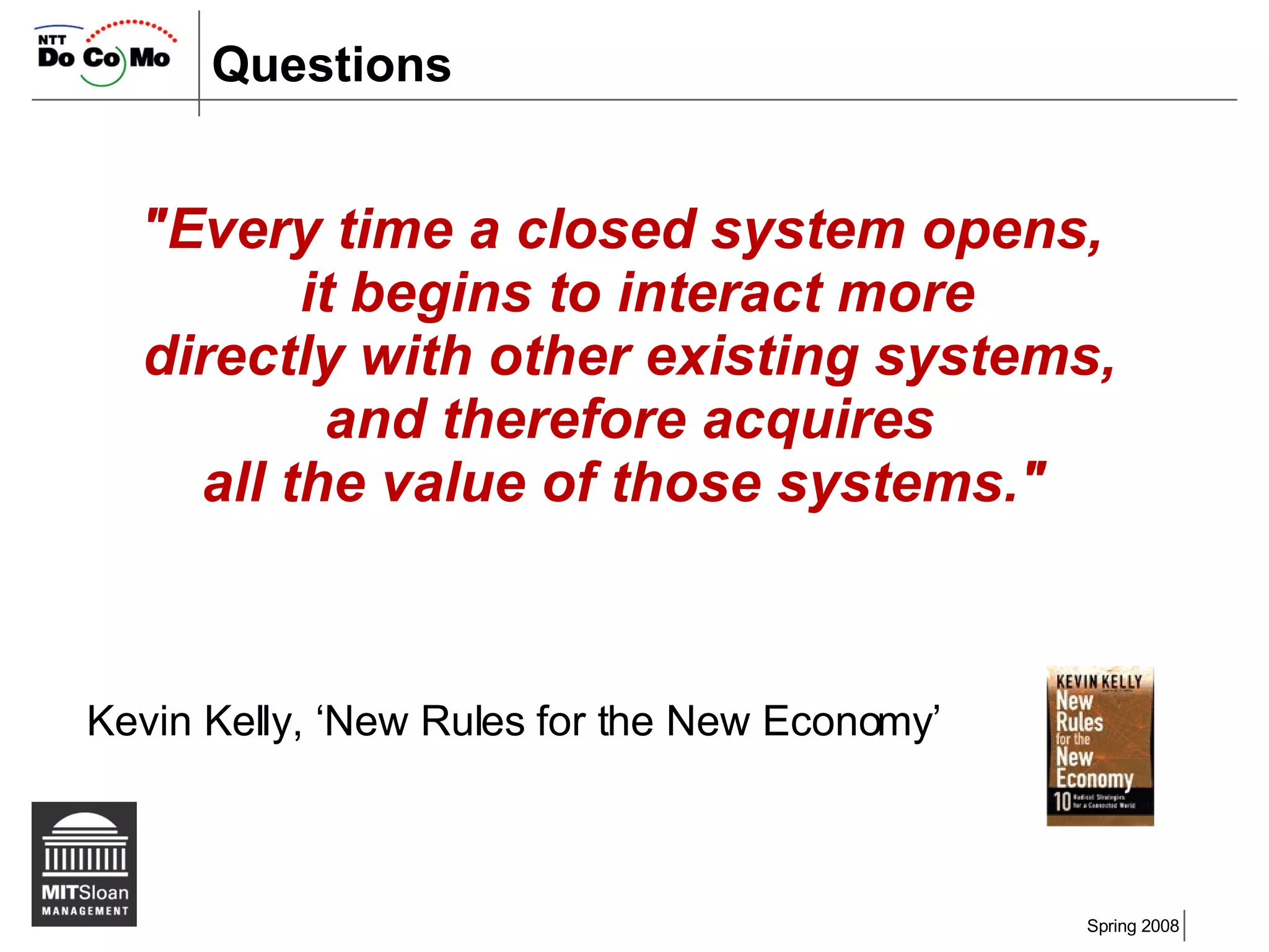 An Open Platform Strategy for NTT DoCoMo | PPT