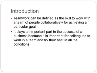 PPT on Team work | PPTX