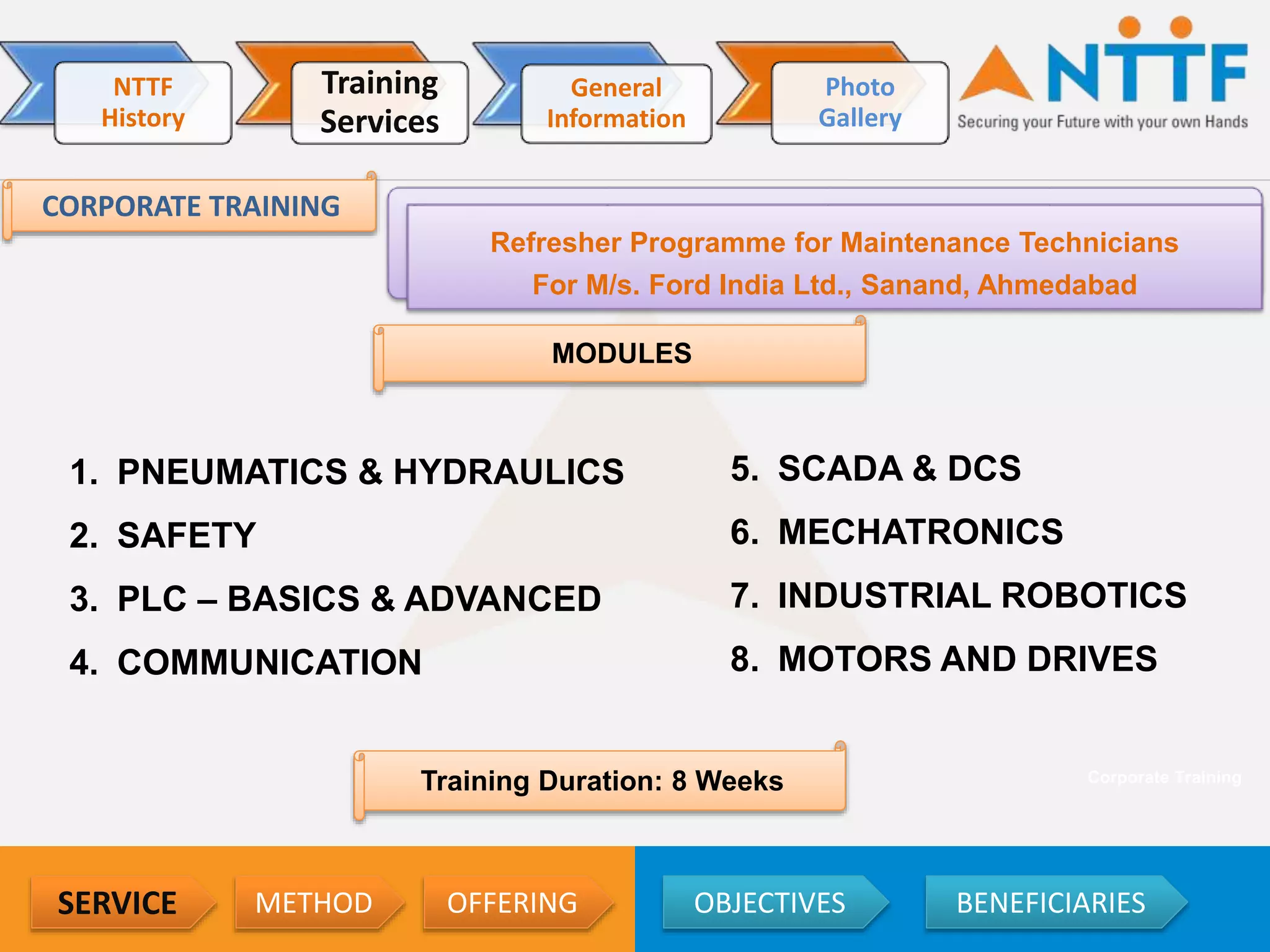 Nttf corporate training presentation | PPTX