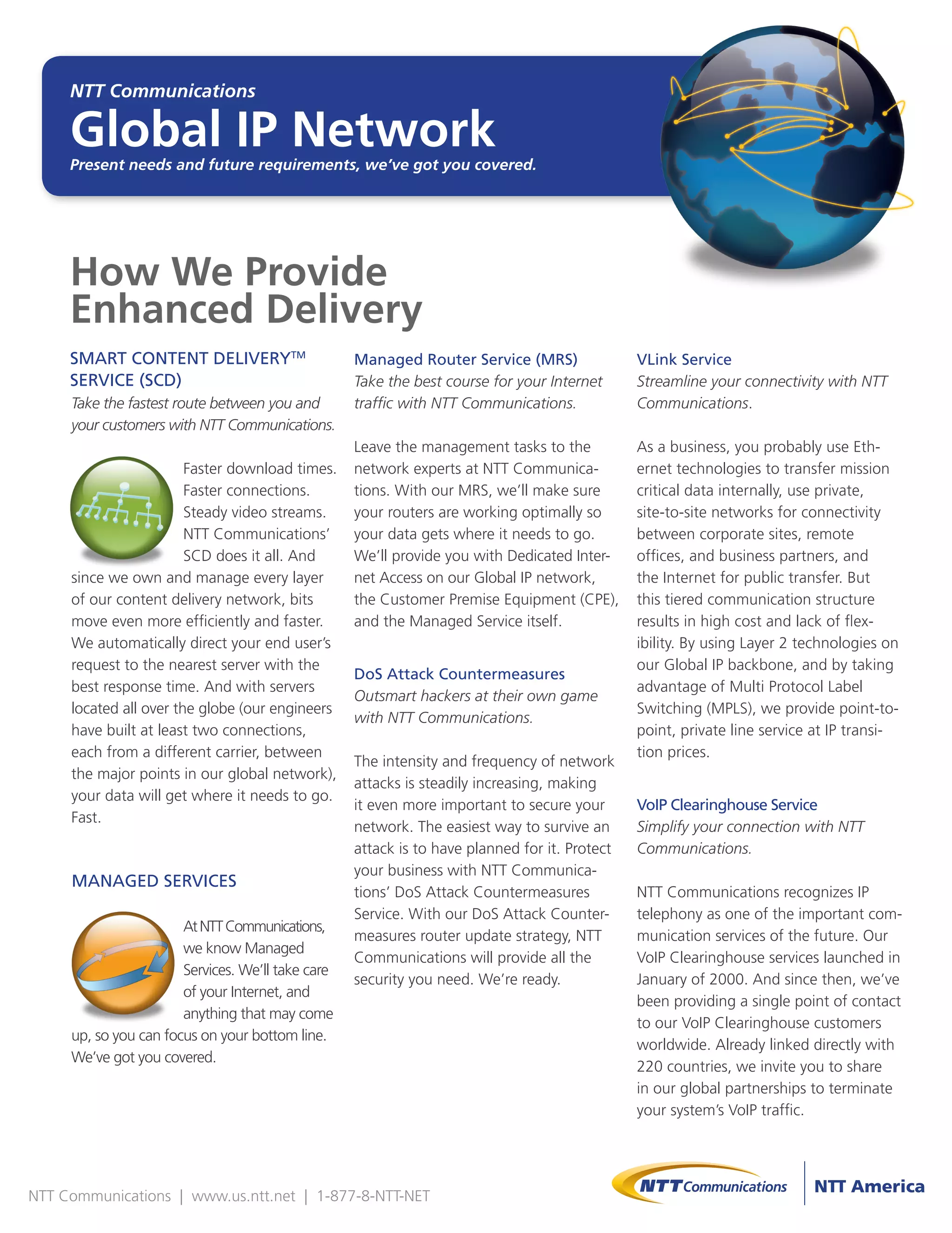 Ntt Global Ip Network Overview | PDF