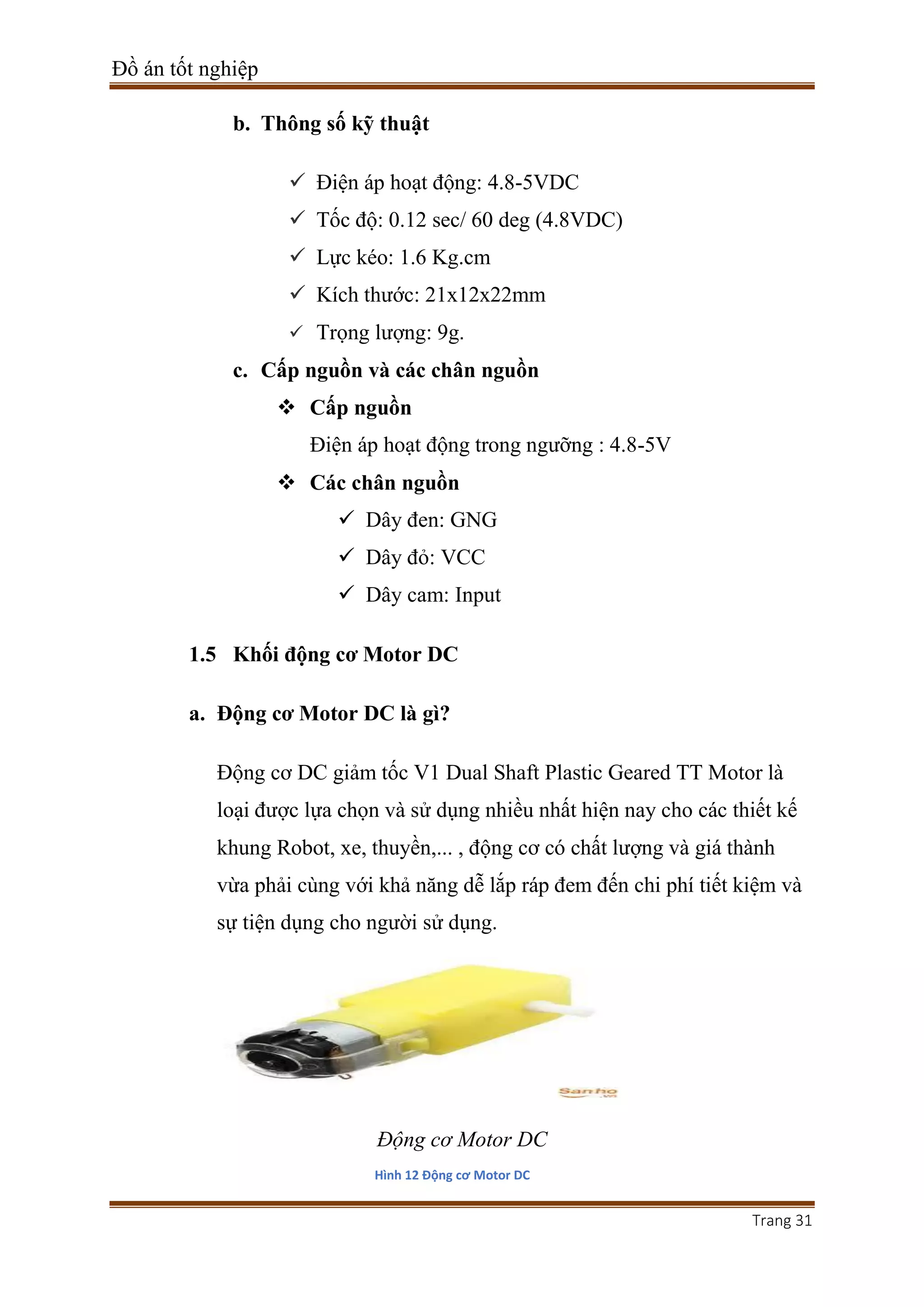 đồ áN tốt nghiệp điều khiển và tự động hóa robot tránh vật cản | PDF