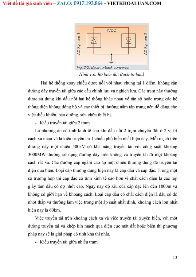 Đồ Án Tốt Nghiệp Nghiên Cứu Hệ Thống Truyền Tải Điện Cao Áp Một Chiều Hvdc.docx