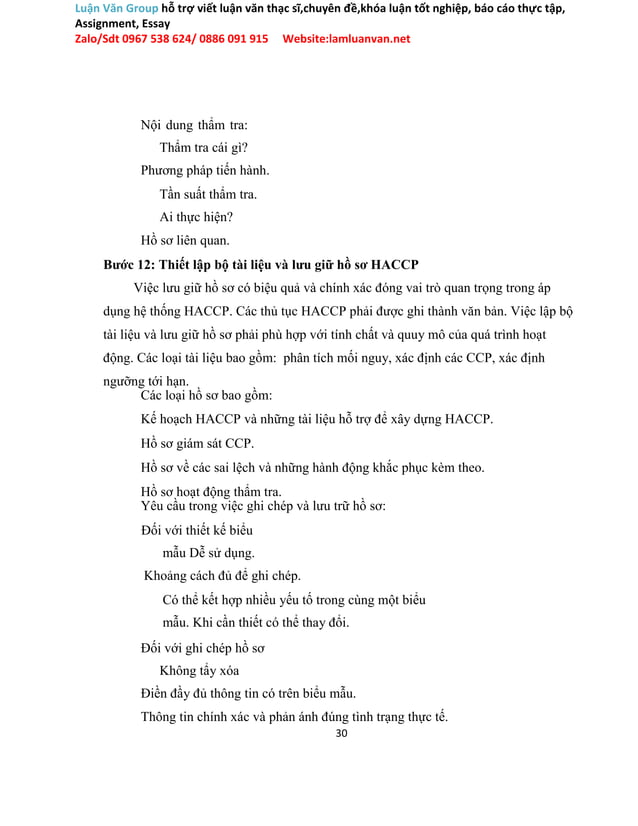 Đồ án tốt nghiệp Nghiên cứu, xây dựng kế hoạch HACCP cho quy trình sản xuất cá hồi sushi đông ...