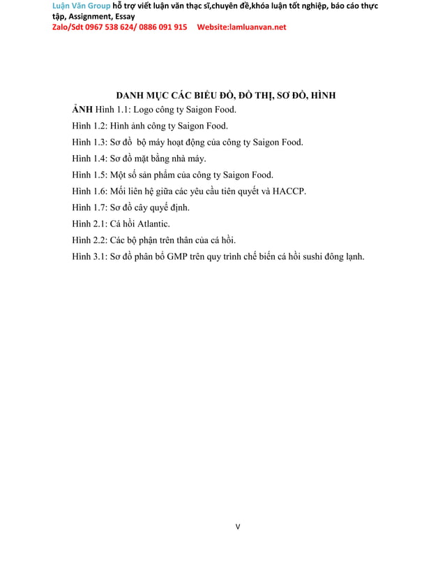 Đồ án tốt nghiệp Nghiên cứu, xây dựng kế hoạch HACCP cho quy trình sản xuất cá hồi sushi đông ...