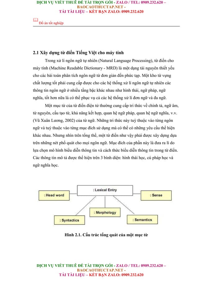 Đồ Án Tốt Nghiệp Tìm Hiểu Về Xử Lý Ngôn Ngữ Tự Nhiên Và Máy Dịch - Viết Chương Trình Mô Phỏng Từ ...