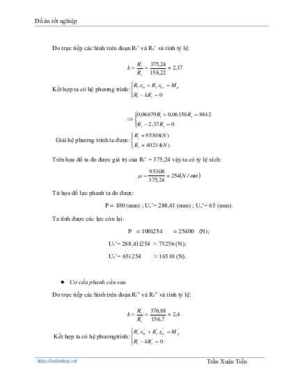 Đồ án Tính toán hệ thống phanh ô tô có trọng lượng khi đầy tải là 17000 kg | PDF